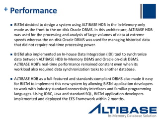 In-Memory Database Solutions for BISTel - Equipment Engineering System ...