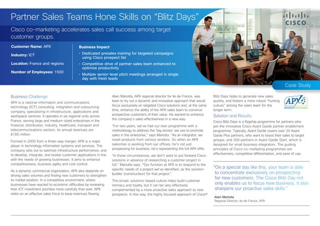 Case study Blitz Days APX | PDF | Sales | Business