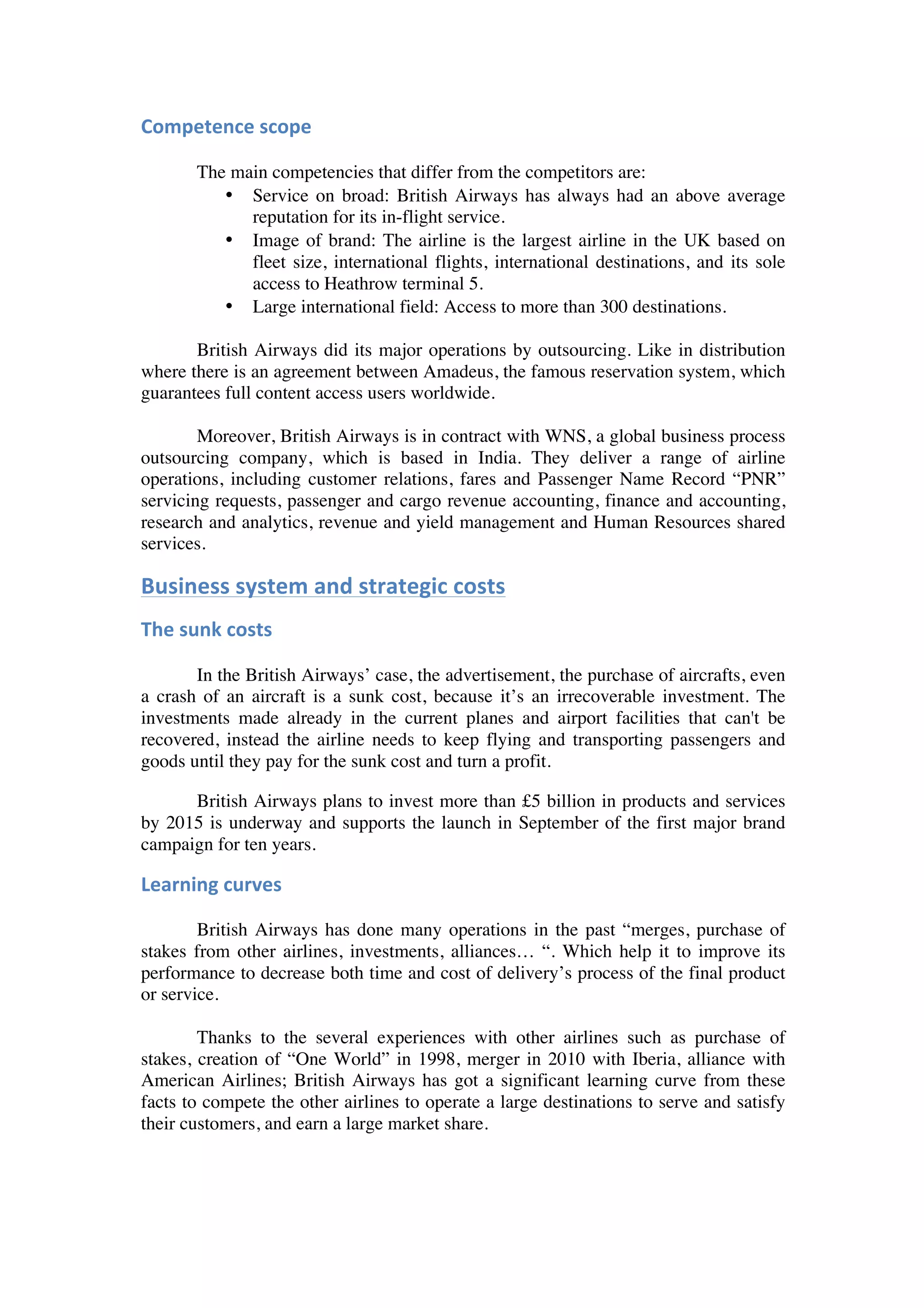 Case study British Airways | PDF
