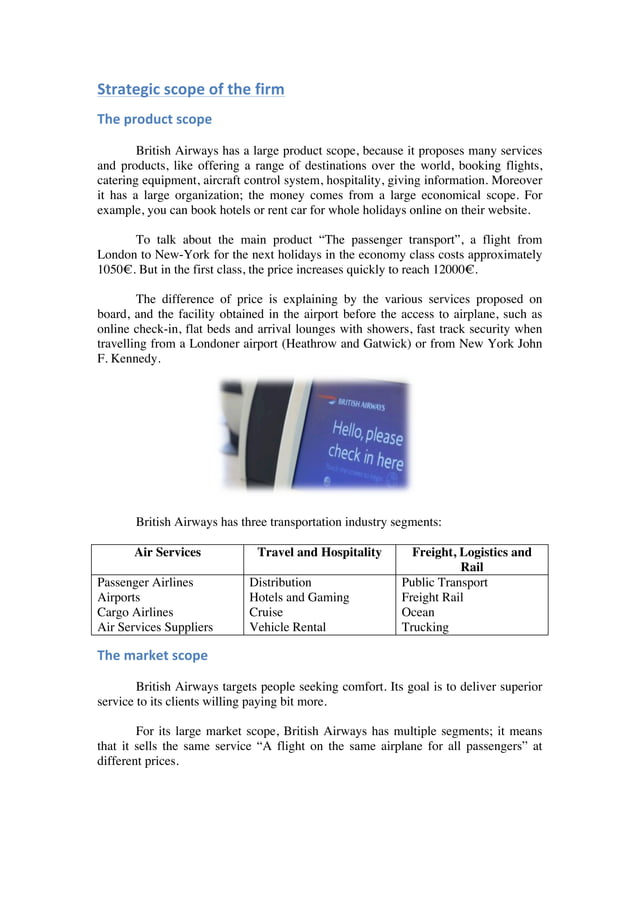 Case study British Airways | PDF