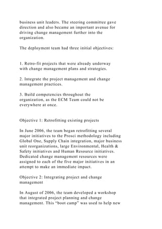 Case study Building change management competency at Ashland .docx