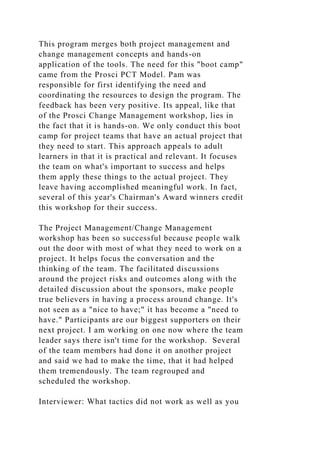 Case study Building change management competency at Ashland .docx