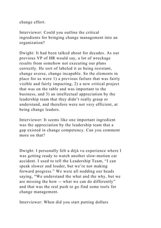 Case study Building change management competency at Ashland .docx