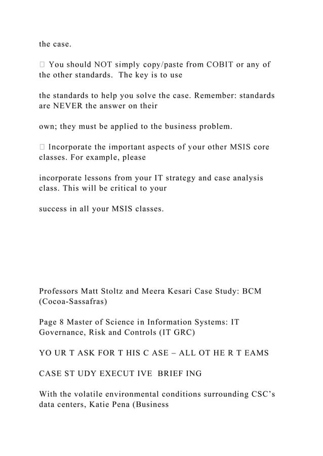 CASE STUDY BUSINESS CONTINUITY MANAGEMENT COCOA-SASSA.docx