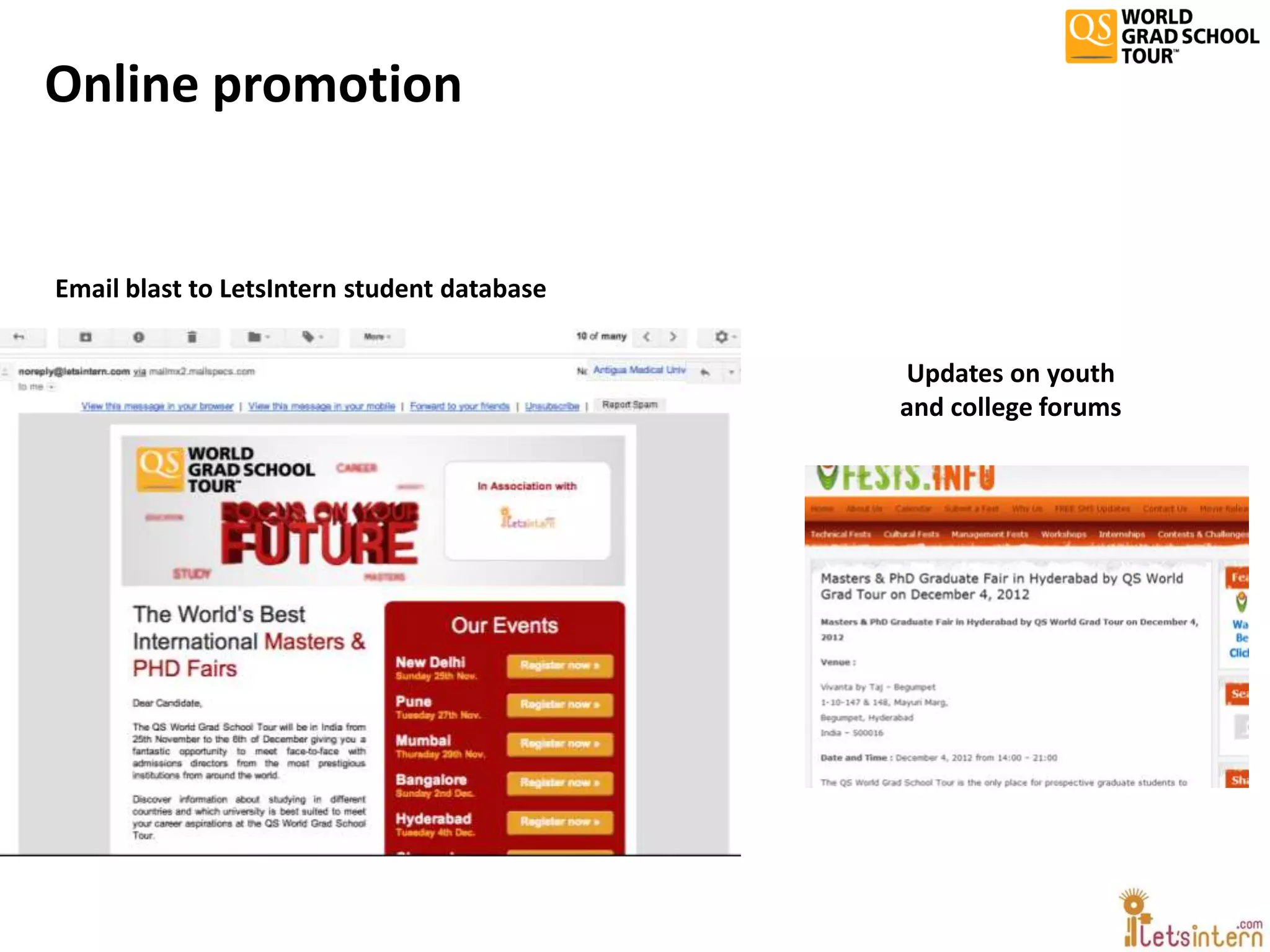 Case study by letsintern qs world grad school tour | PPT