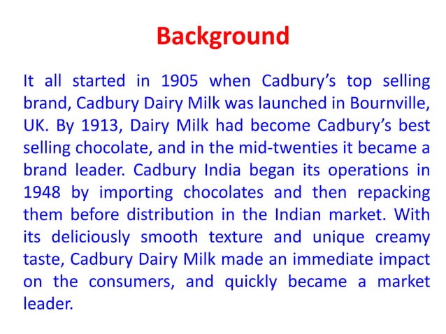 Case study cadbury (1) | PPTX