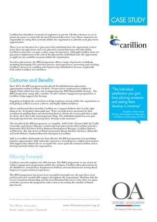 Transition Case Study: The Carillion Recovery Workplace Attachment | PDF