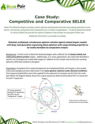 Base Pair Case Study: Competitive and Comparative SELEX | PDF