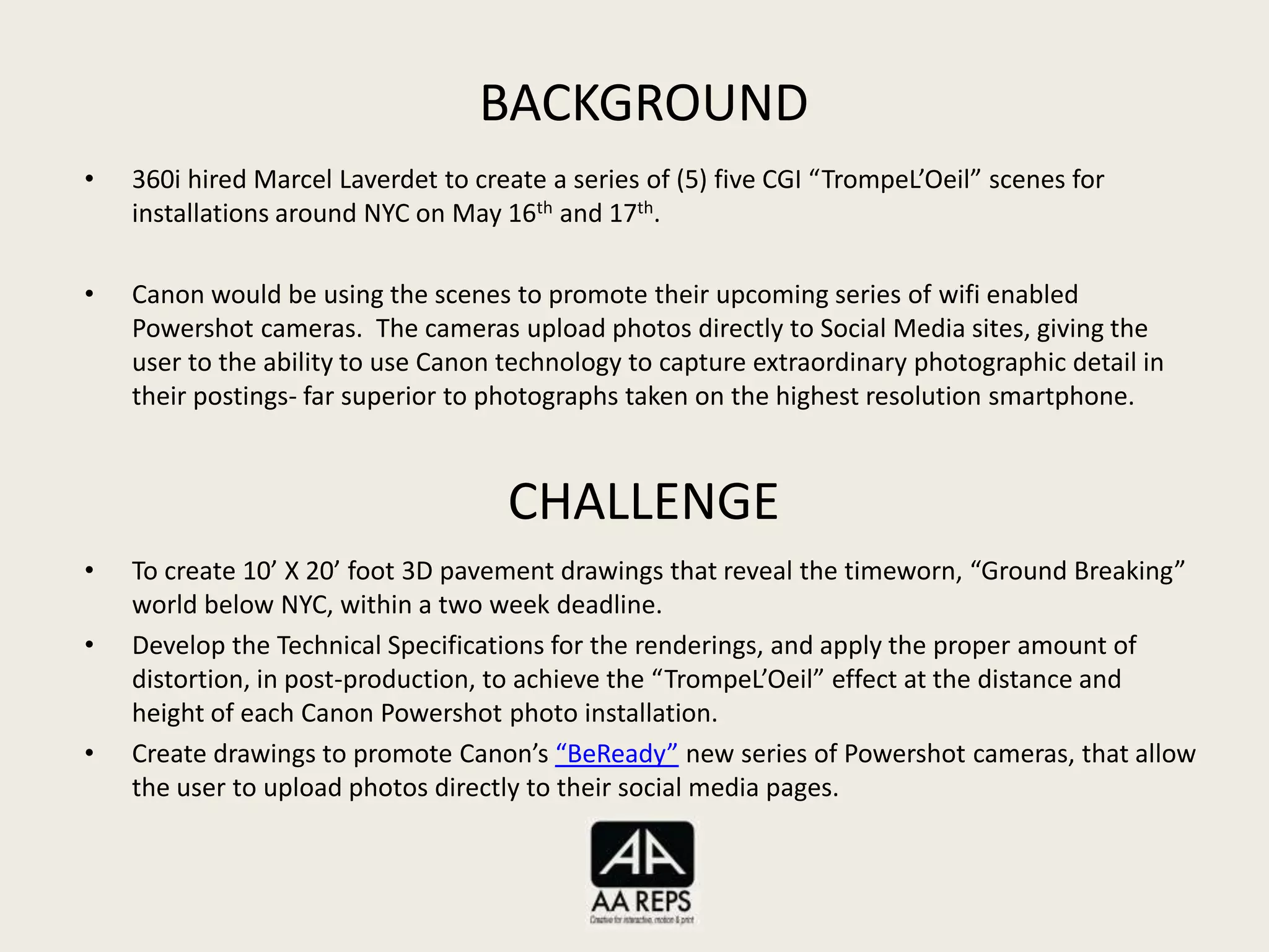 CASE STUDY CGI TROMPE L'OEIL | PPT