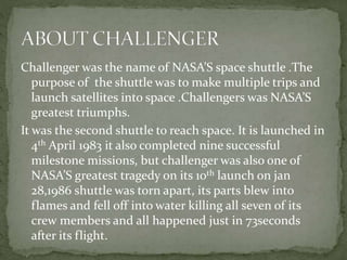 CHALLENGER CASE STUDY | PPTX