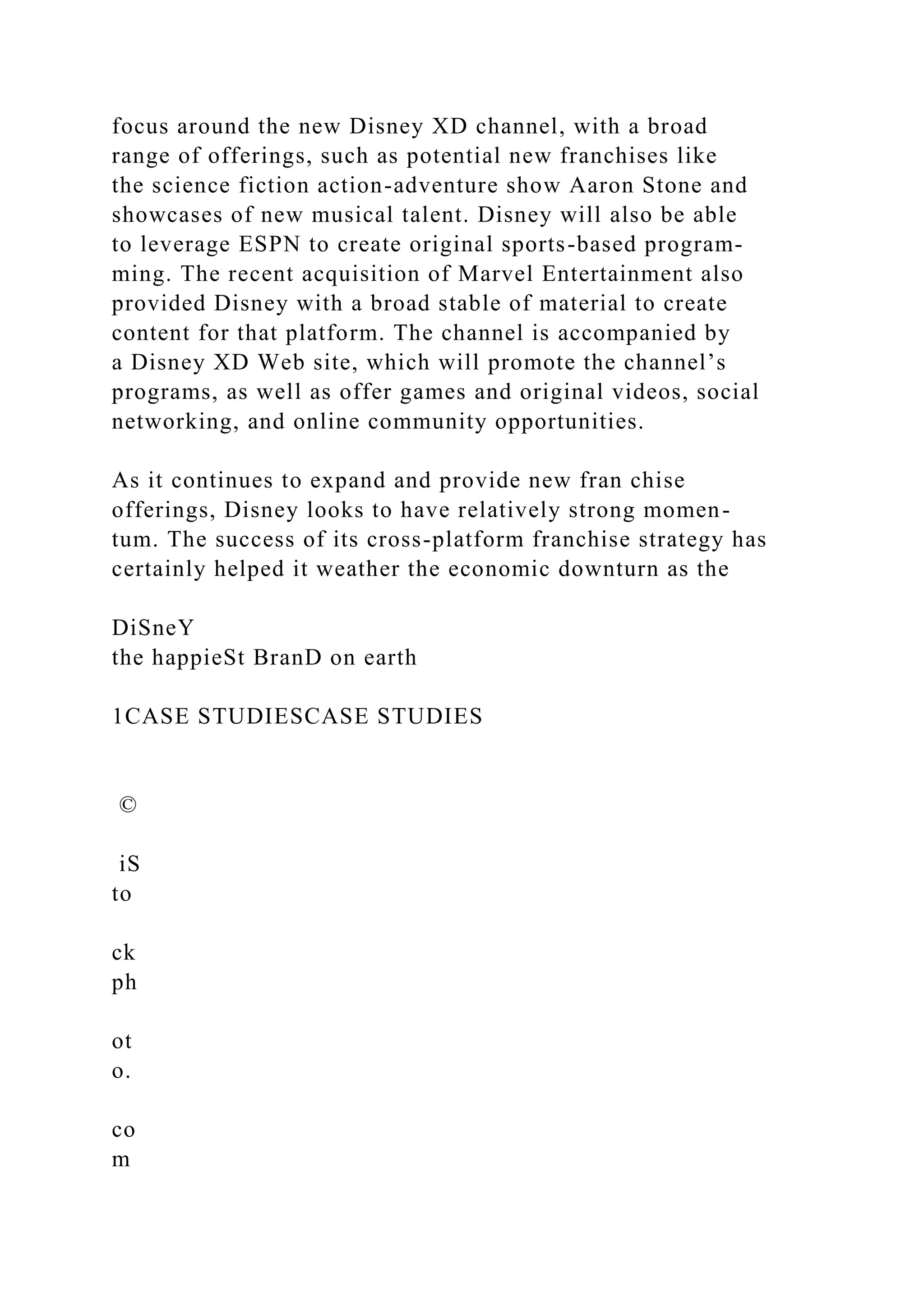 Case studYChapter 2In 2006, Disney’s Pixar released the .docx