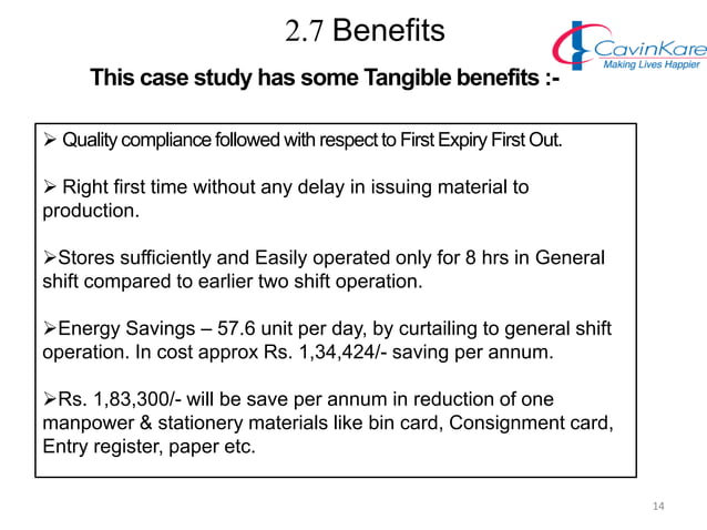 Case study cii 2019 ease of store operation | PPT