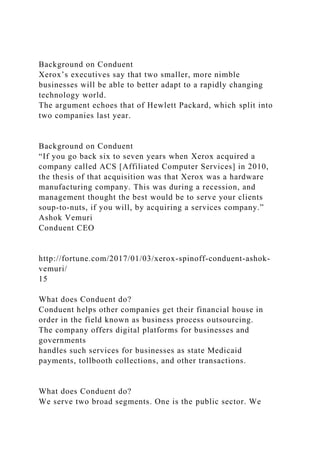 Case Study ConduentSpin-off Strategy and Best Practices.docx