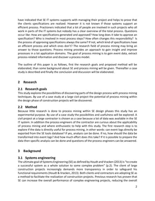 Case study construction design process mining | PDF