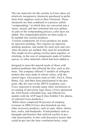 Case Study Crocs Revolutionizing an Industry’s Supply Chain .docx