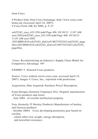 Case Study Crocs Revolutionizing an Industry’s Supply Chain .docx
