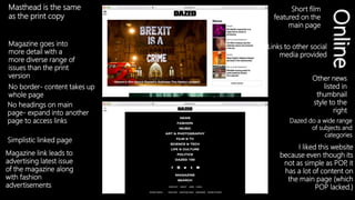 Case study Dazed | PPTX