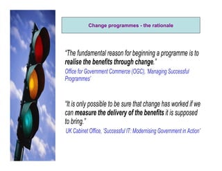 Case Study Delivering Major Public Sector Change Managing The Portfolio ...