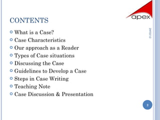 Case study development & teaching | PPT