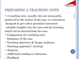 Case study development & teaching | PPT
