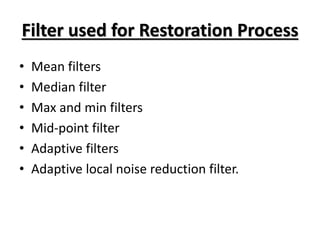 Image Restoration | PPTX