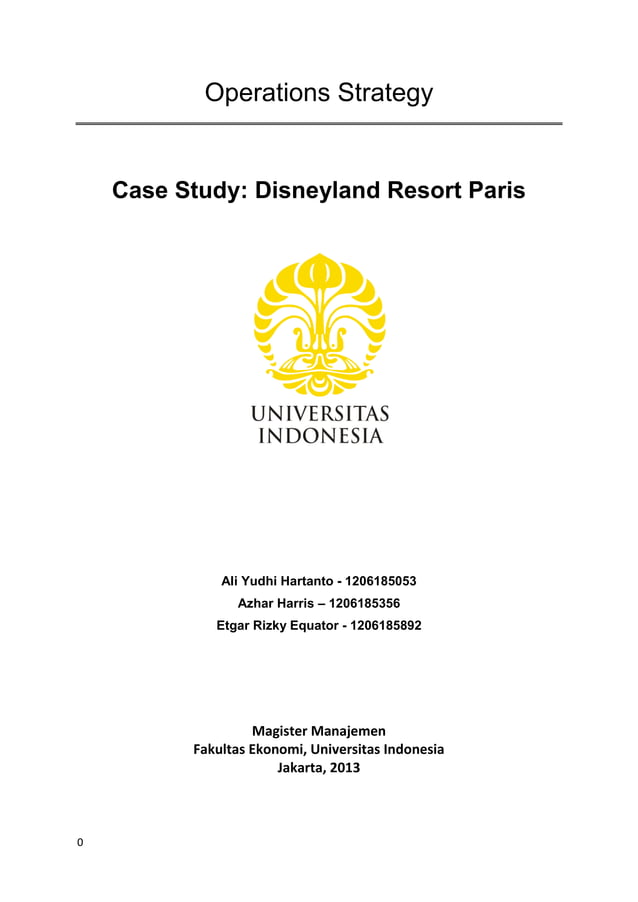 Case study disney paris | PDF
