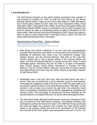 Case study disney theme park | DOCX