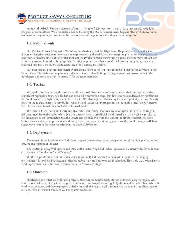 Case Study - Distributed Scrum Development V2 | PDF