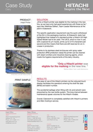 Deutsches Milchkontor - Edewecht production side works with Hitachi CIJ ...