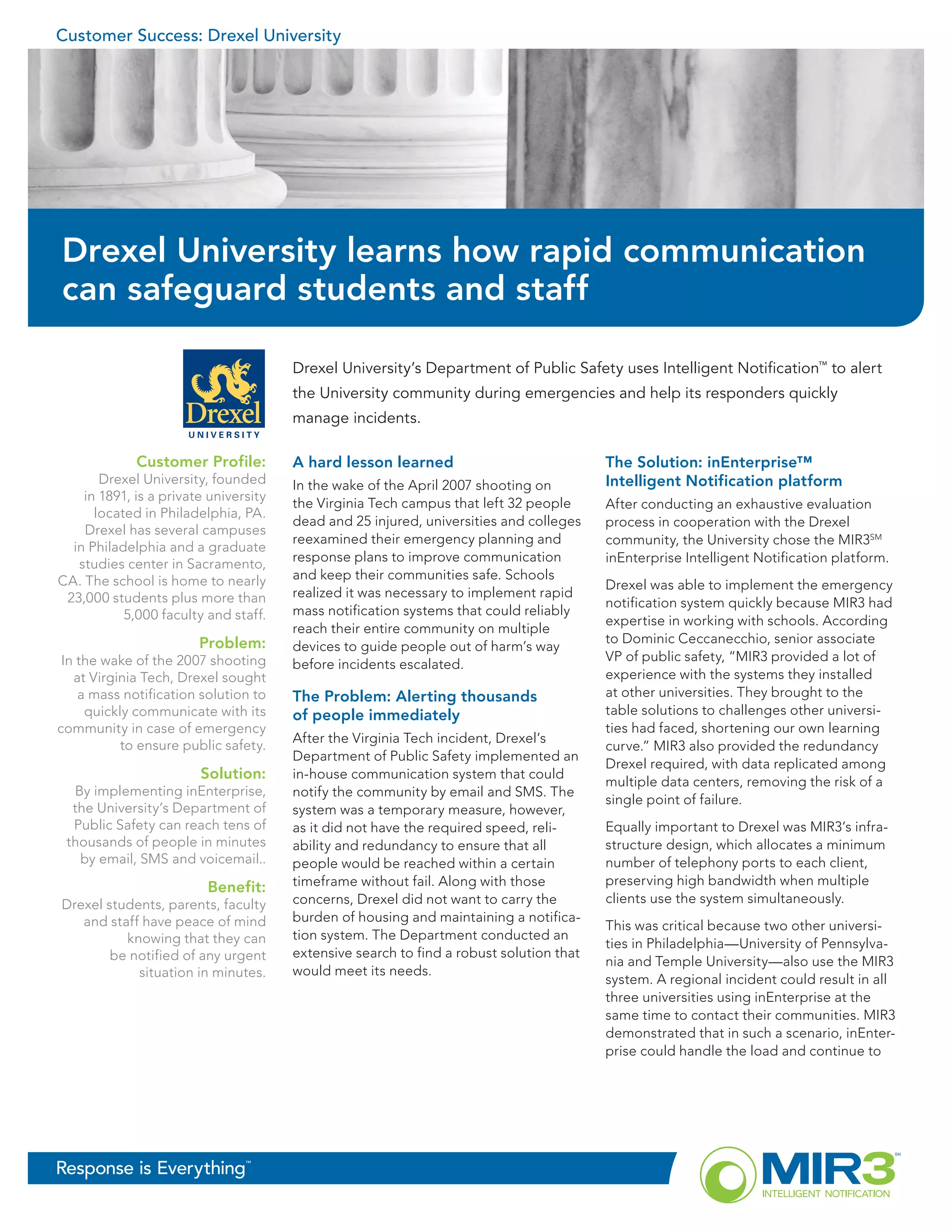 Case Study Drexel | PDF