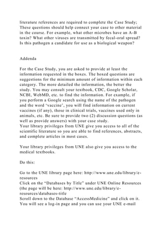 Case Study Ebola virusHow to create a case studyThe case .docx