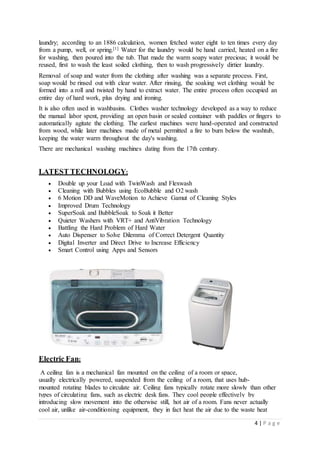 Case study ece on household appliances with latest technology | DOCX