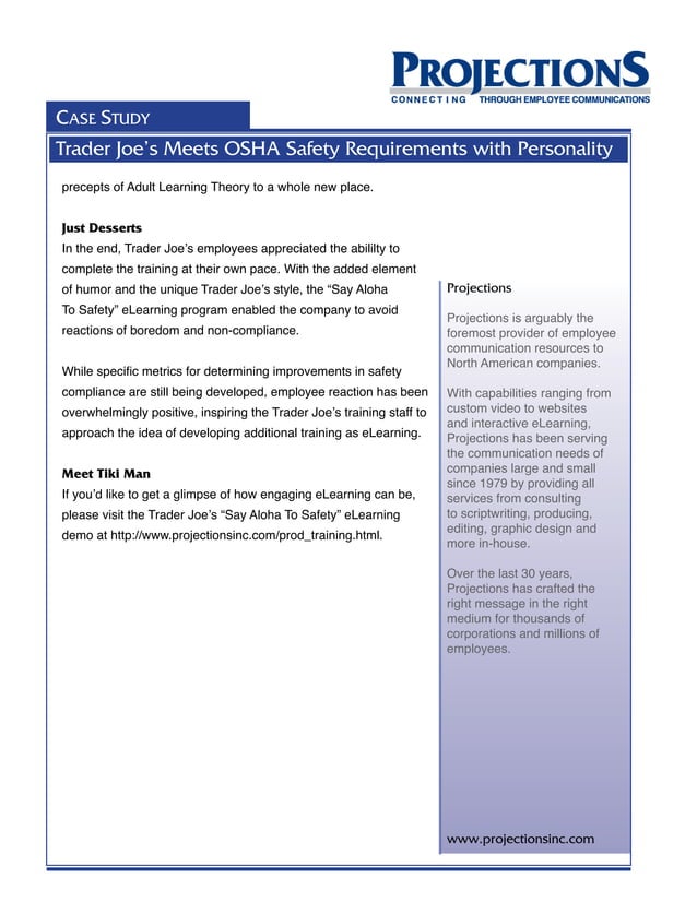 Case Study: Trader Joe’s Meets OSHA Safety Requirements with ...