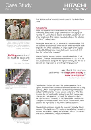 Hitachi coding solutions for the dairy industry-Case study with Emmi ...