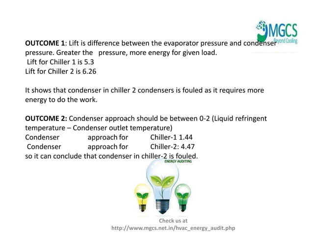 Case study Energy Audit for Chiller Plant | PPTX