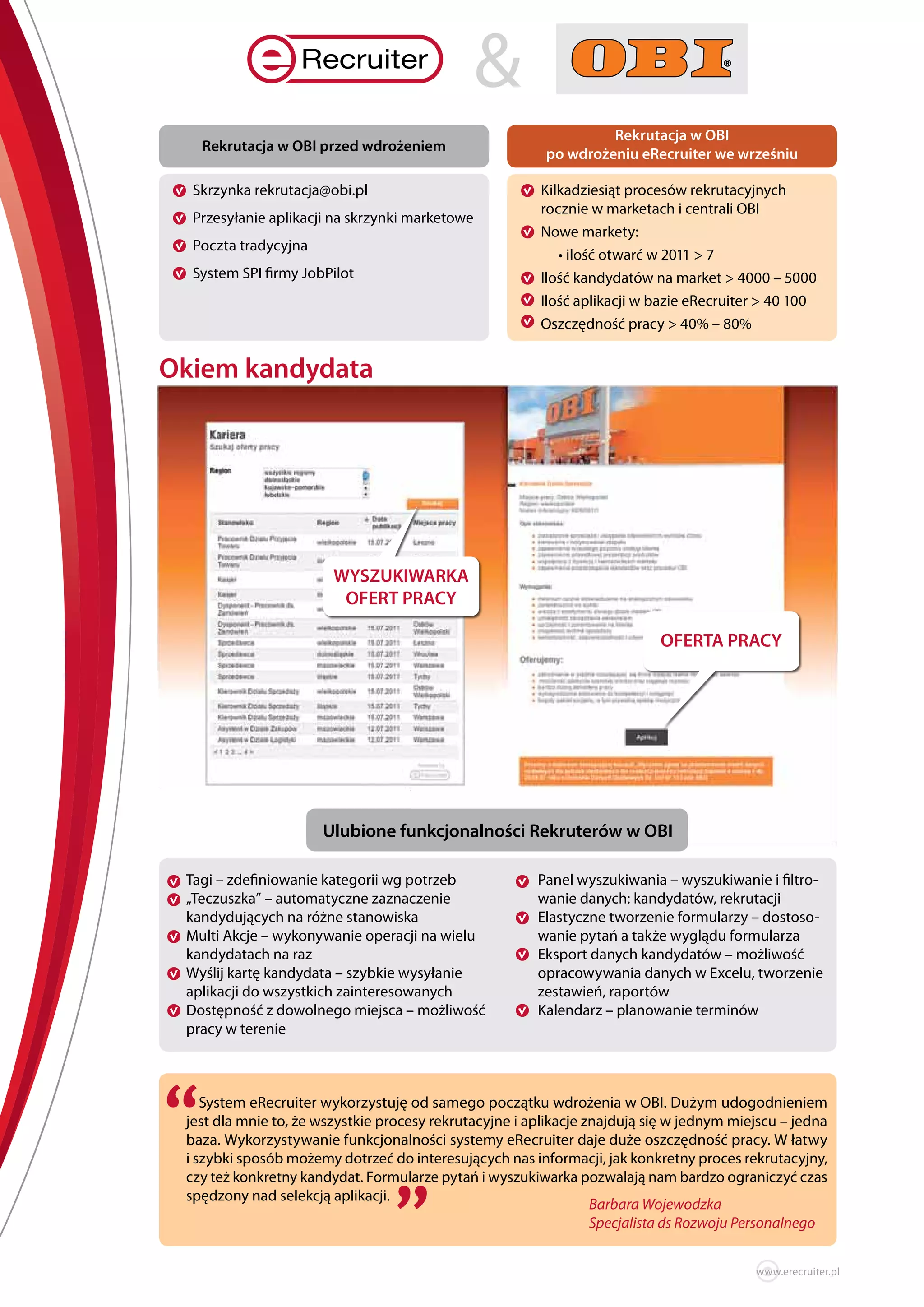 Case Study - eRecruiter w OBI | PDF | Resume Writing and Advice | Job Search