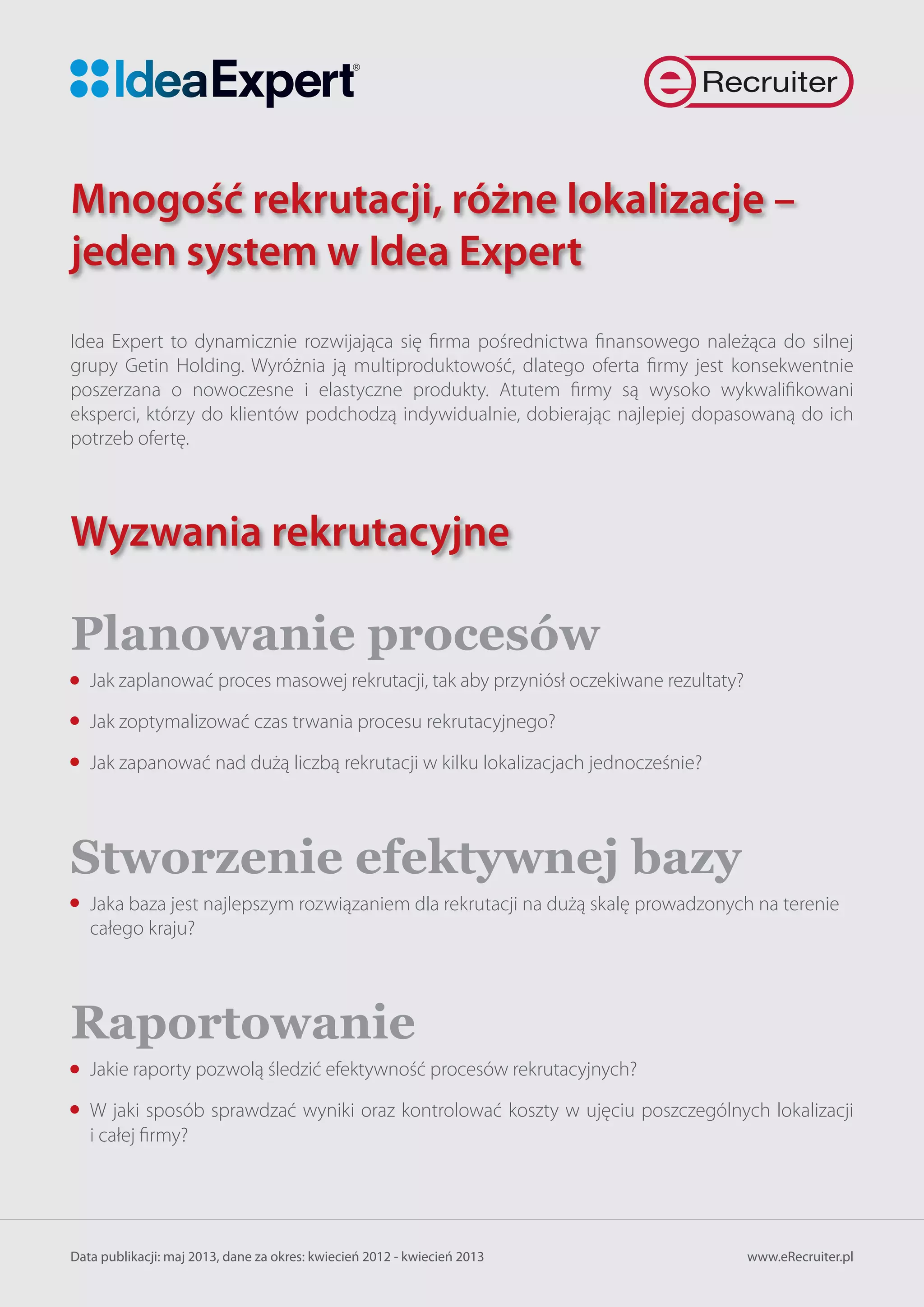 Case Study - eRecruiter w Idea Expert | PDF