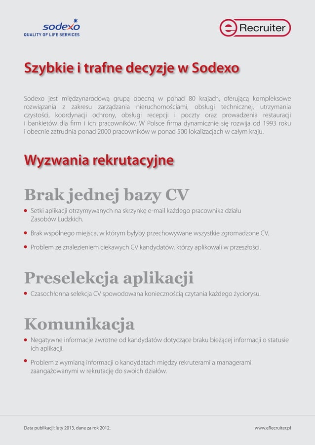 Case Study - eRecruiter w Sodexo | PDF