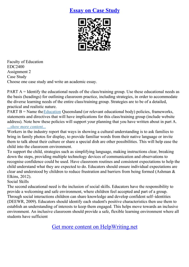 Case Study Essays | PDF