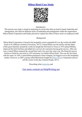 Case Study Essays | PDF