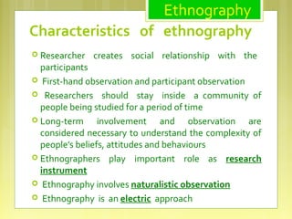 Case study and Ethnography | PPT