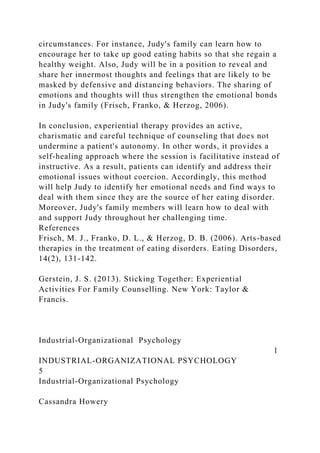 CASE STUDY EXPERIENTIAL FAMILY THERAPY 1CASE STUDY EXPERIENT.docx