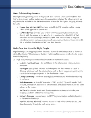 Case Study - Parcel and freight shipping software for SAP | PDF