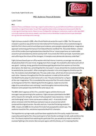 Case study fight club | DOCX