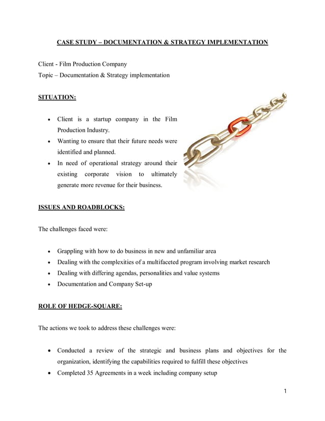 Case Study Film Production Company Pdf
