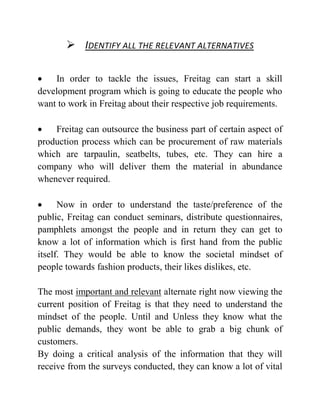 Freitag-Giving the true meaning of Sustainabilty | PDF