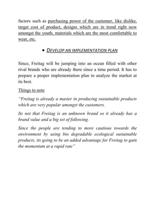 Freitag-Giving the true meaning of Sustainabilty | PDF