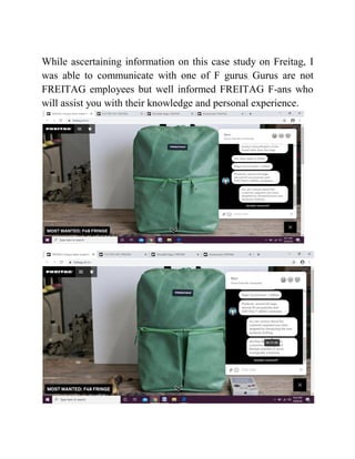 Freitag-Giving the true meaning of Sustainabilty | PDF
