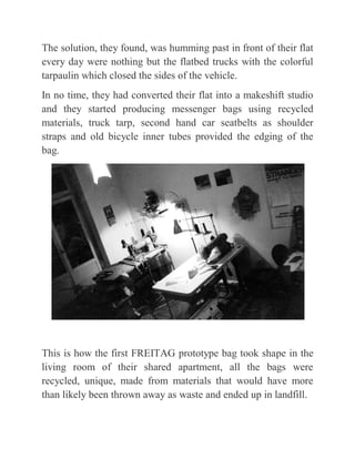 Freitag-Giving the true meaning of Sustainabilty | PDF