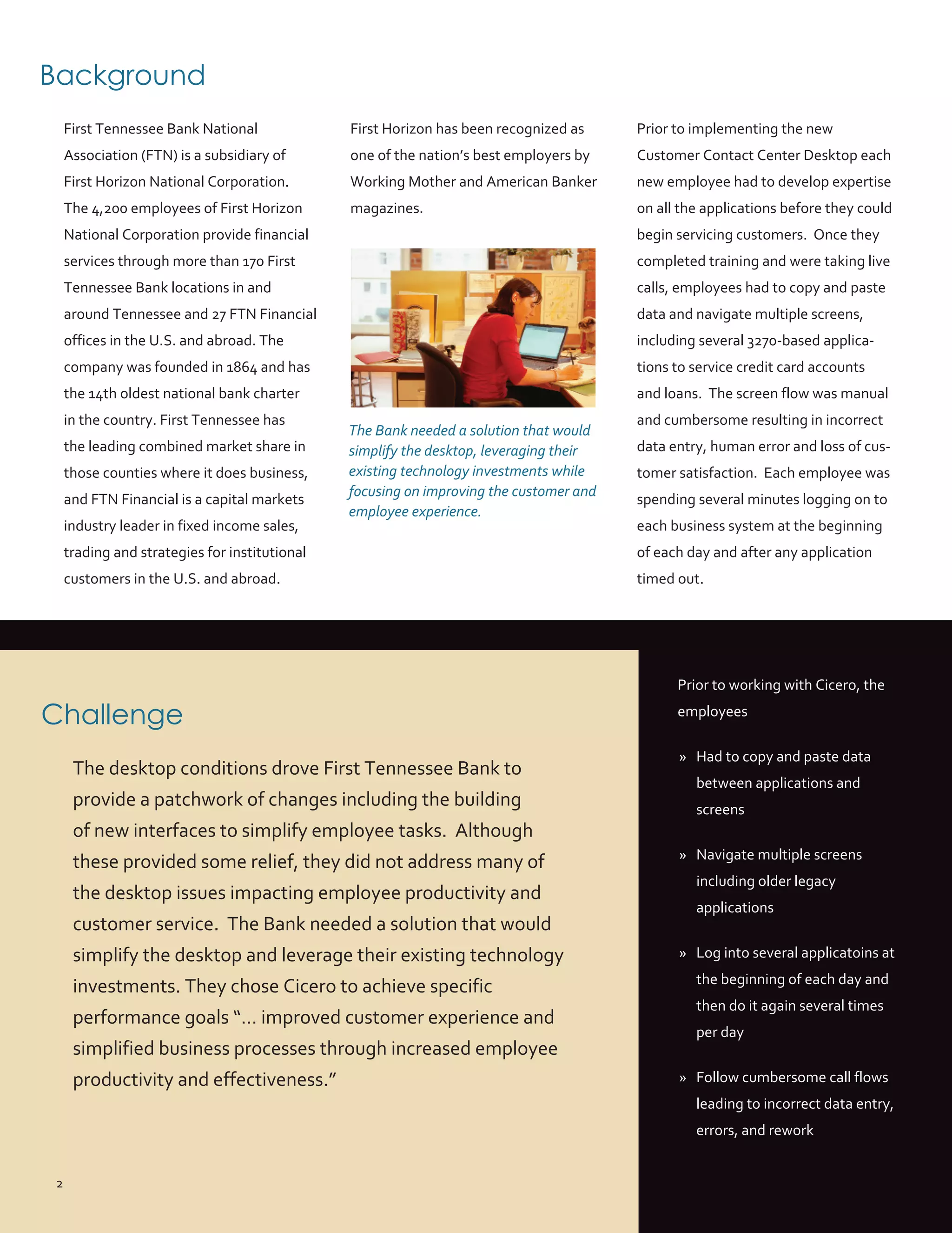 Case Study: First Tennessee Bank Delivering Exceptional Customer ...